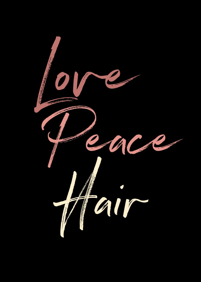 'Lady Gift Love Peace Hair' Poster, picture, metal print, paint by ...