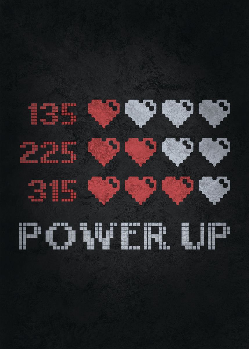 'Power Up 3 Plates Gym' Poster by CHAN | Displate