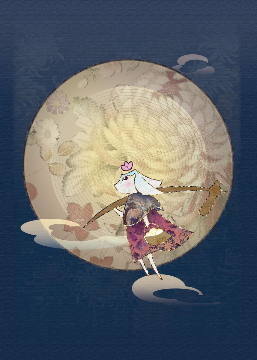 'Lunar Bunny' Poster by Patrick Lau | Displate