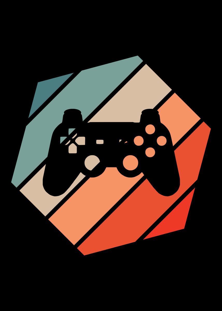 'Controller Retro Vintage' Poster, picture, metal print, paint by ...