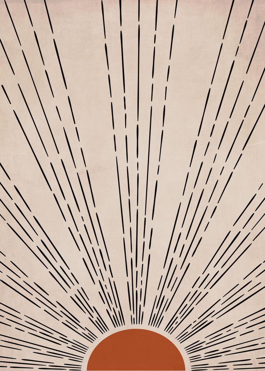 'Boho Sun' Poster, picture, metal print, paint by Haus and Hues | Displate