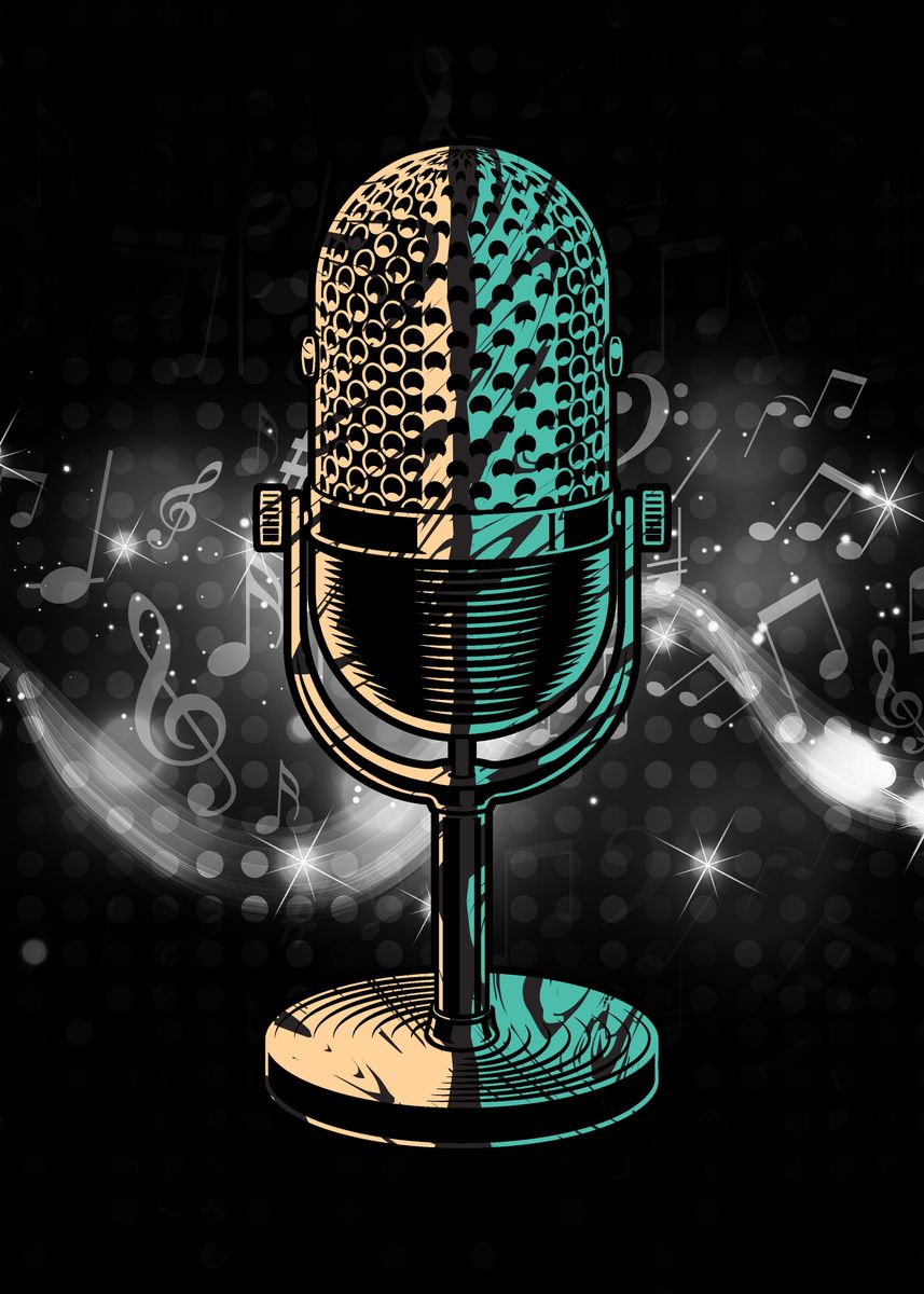 'Microphone' Poster by Musical Instrument | Displate