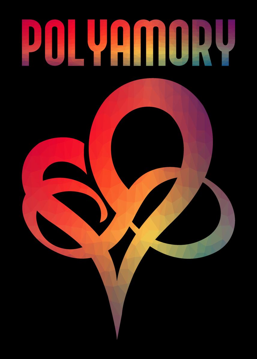 'POLYAMORY HEART SYMBOL' Poster, picture, metal print, paint by ...