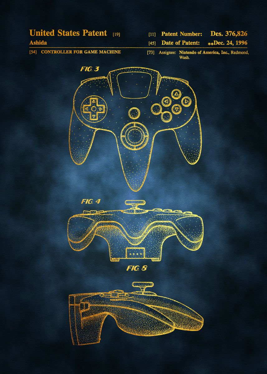 '12 Nintendo 64 Controller' Poster by Dusty Kuhlman | Displate