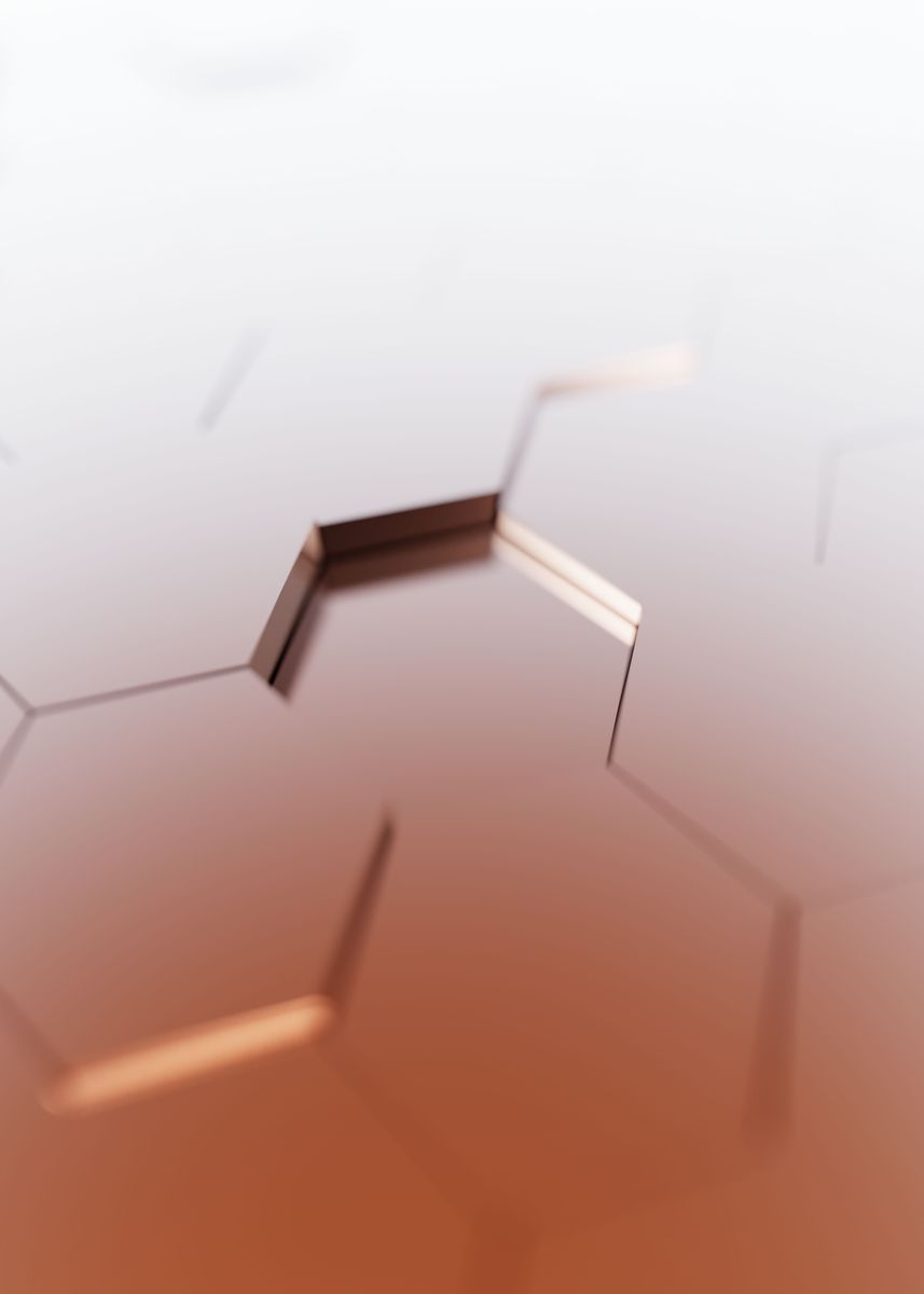 'Copper Hex' Poster, picture, metal print, paint by Bertil Hansen ...