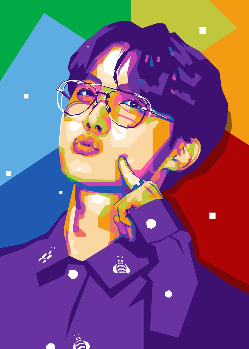 'j hope BTS' Poster, picture, metal print, paint by Andrian Novaldi ...