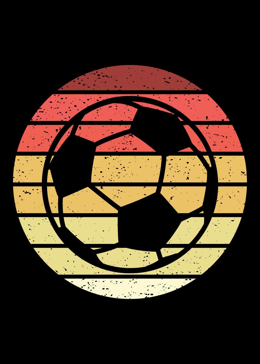 'Soccer Ball Retro Vintage' Poster by royalsigns | Displate