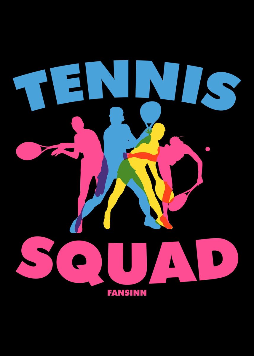 'Tennis Squad' Poster, picture, metal print, paint by fansinn | Displate