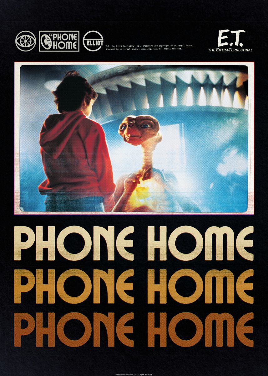 'Phone Home' Poster, picture, metal print, paint by E.T. | Displate