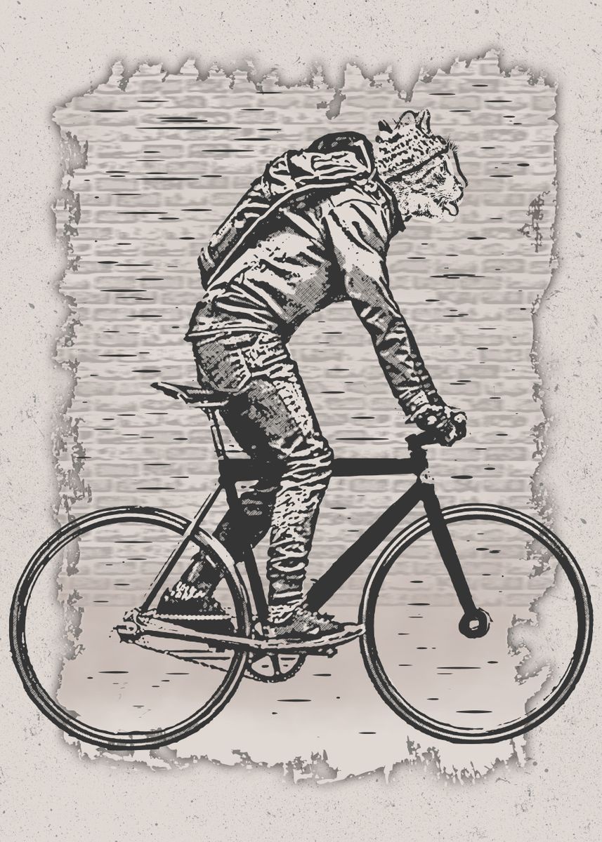 'Bike Punk' Poster, picture, metal print, paint by Ilya Danilov | Displate