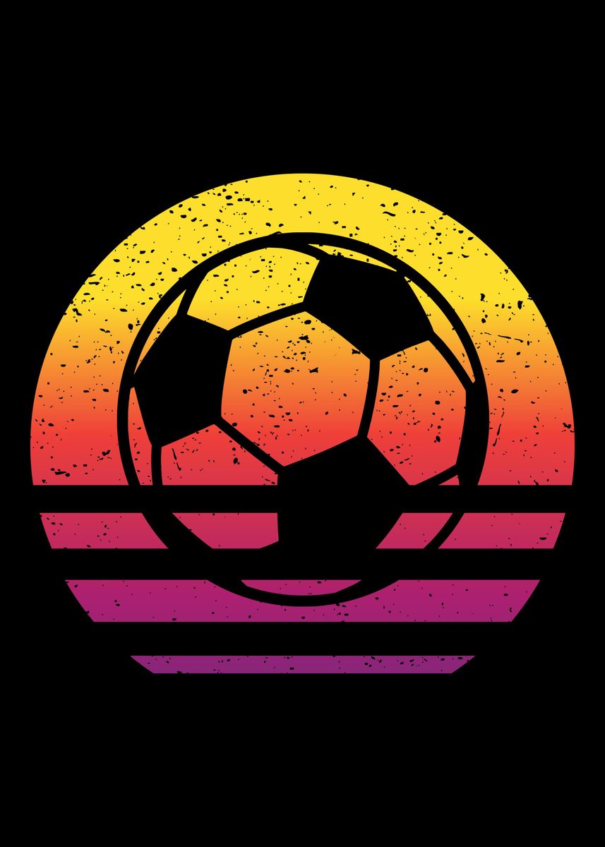 'Soccer Ball Retro Vintage' Poster by royalsigns | Displate