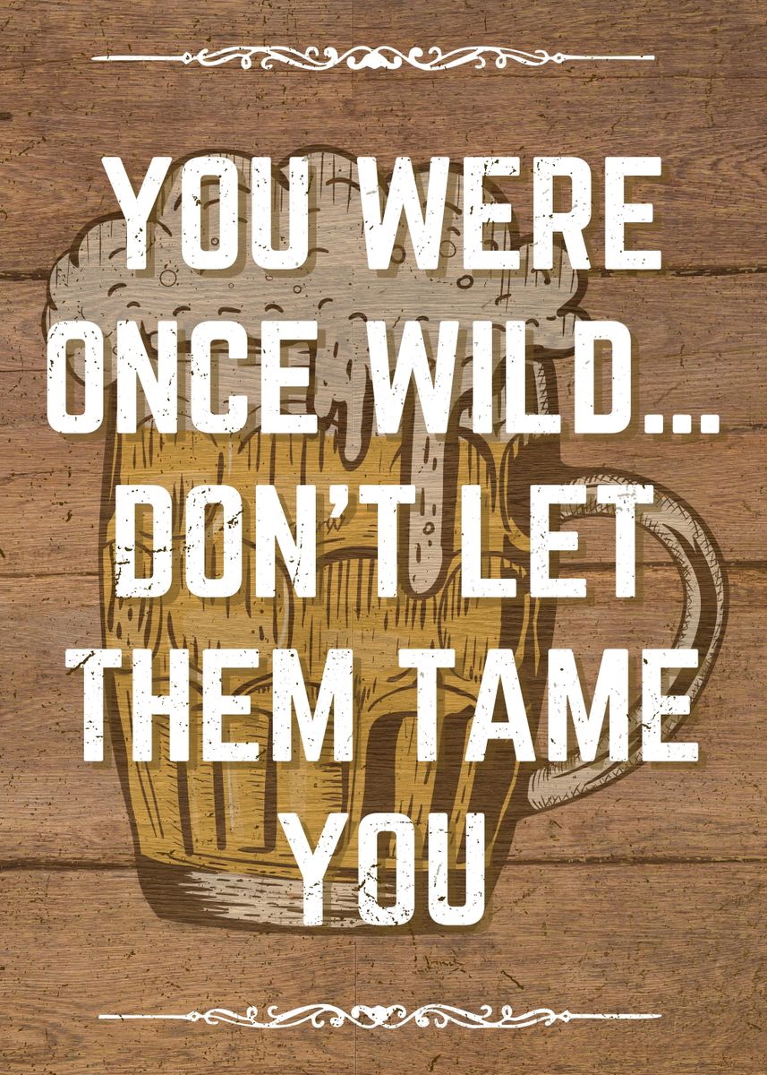'Beer Quote 12' Poster by Simon Clement | Displate