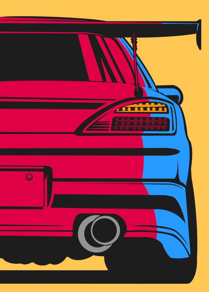 'Sporty street race car' Poster, picture, metal print, paint by Aiden ...