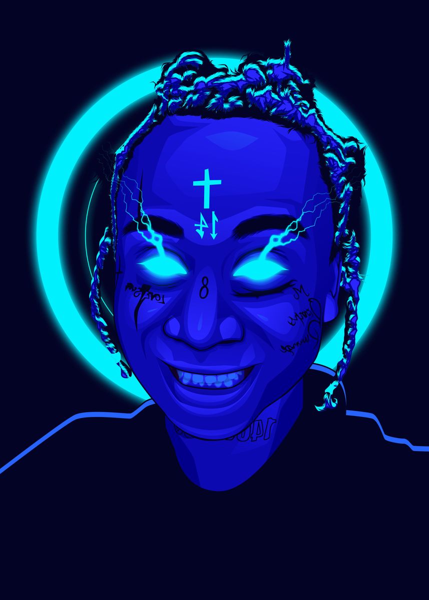 'Trippie Redd' Poster, picture, metal print, paint by Remang Remang ...