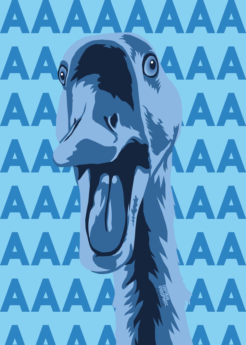 'Duck screaming' Poster, picture, metal print, paint by Captain ...