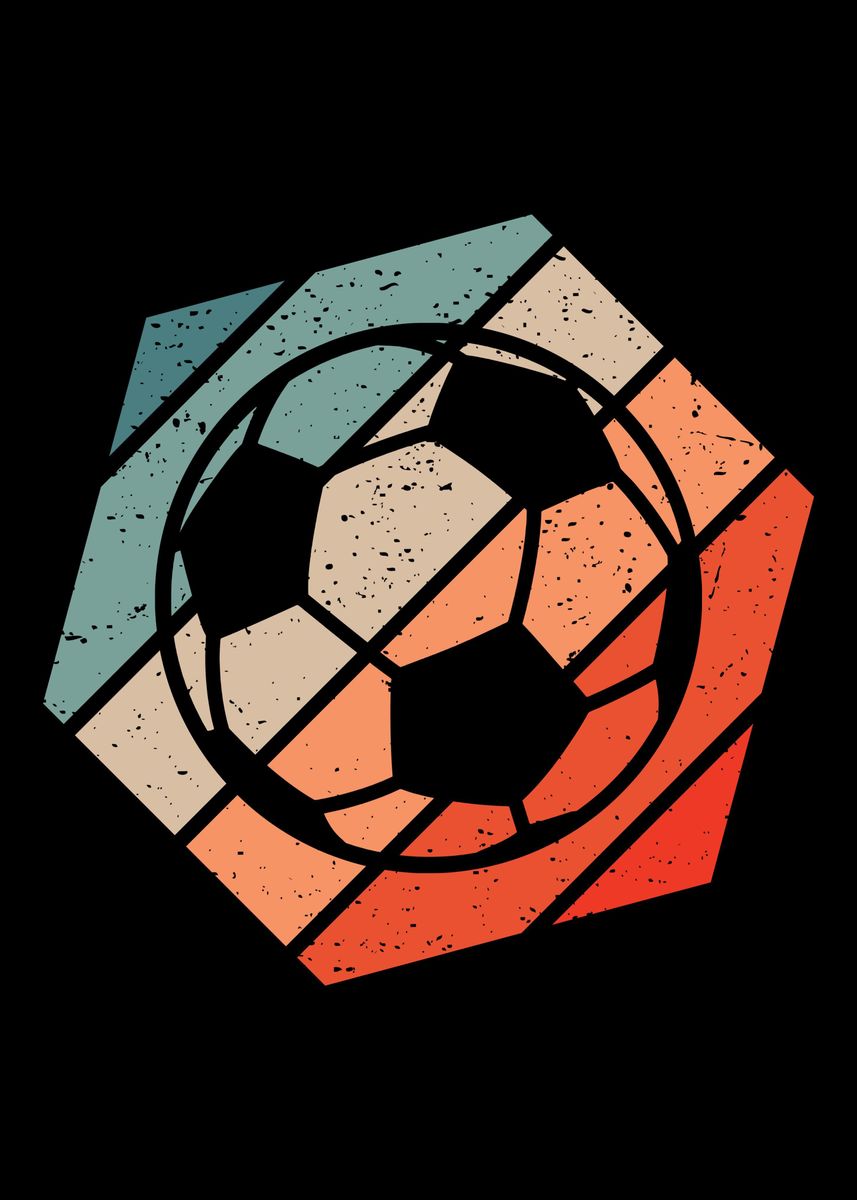 'Soccer Ball Retro Vintage' Poster by royalsigns | Displate