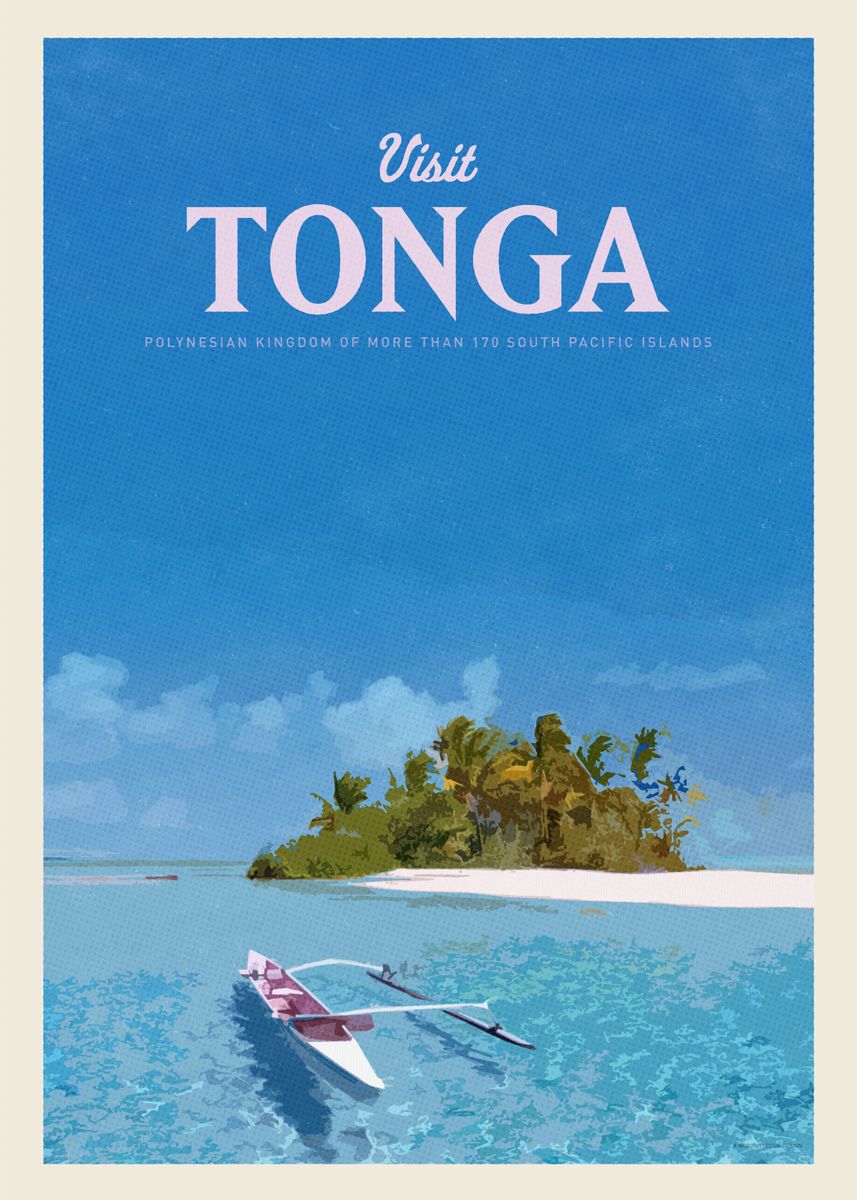 'Visit Tonga' Poster by Mercury Club | Displate