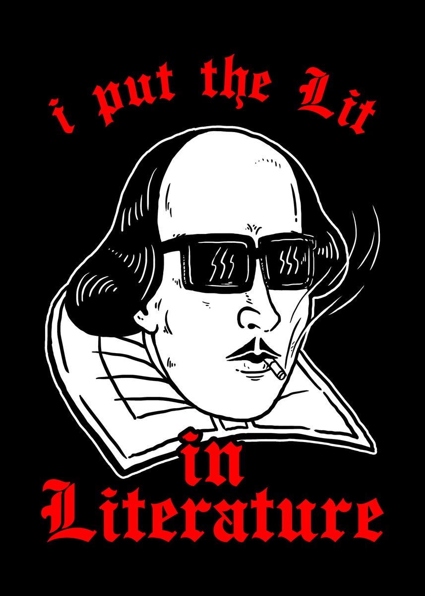 ' The Lit In Literature' Poster, picture, metal print, paint by Yipptee ...