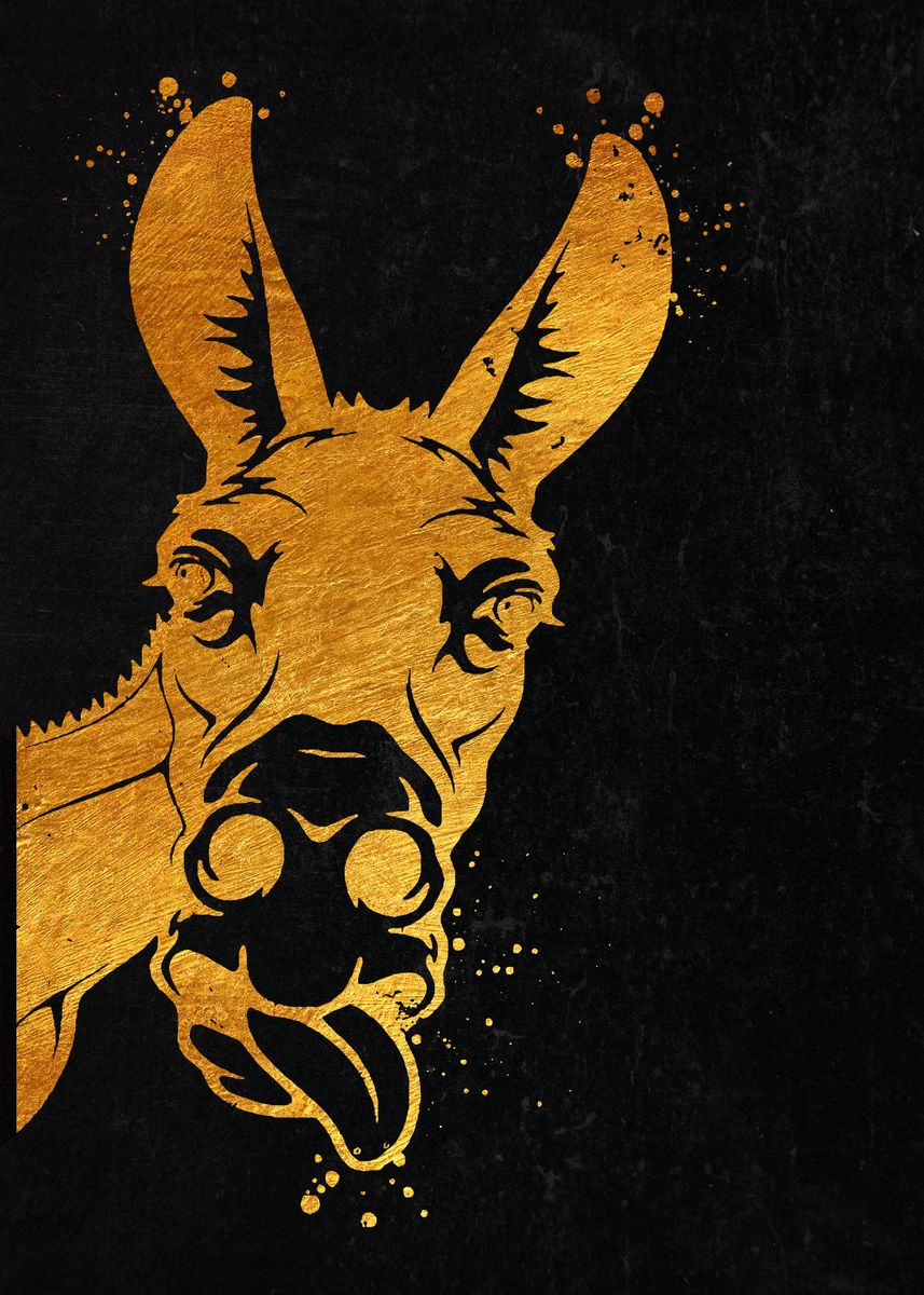 'Donkey' Poster, picture, metal print, paint by Dalton Joyce | Displate