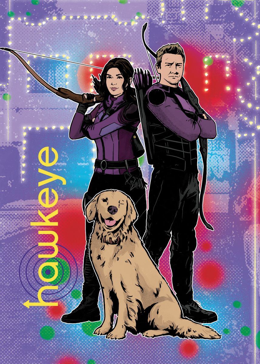 'Hawkeye perfect couple' Poster, picture, metal print, paint by Marvel ...