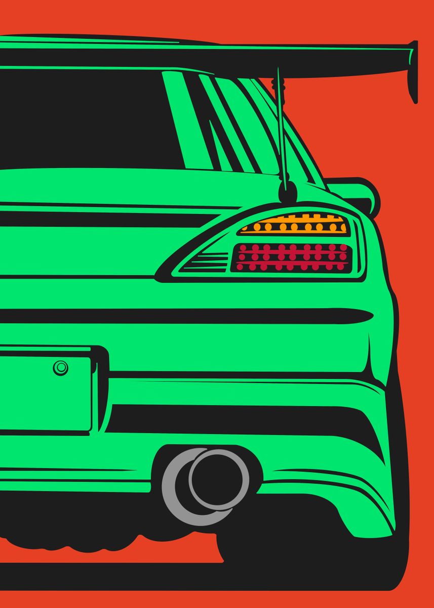 'Drag super sport race car' Poster by Aiden Tells | Displate