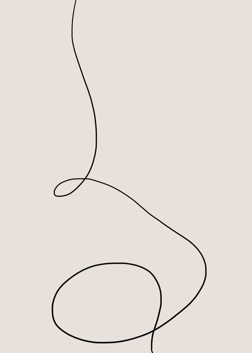 'Abstract Curled String' Poster, picture, metal print, paint by ...