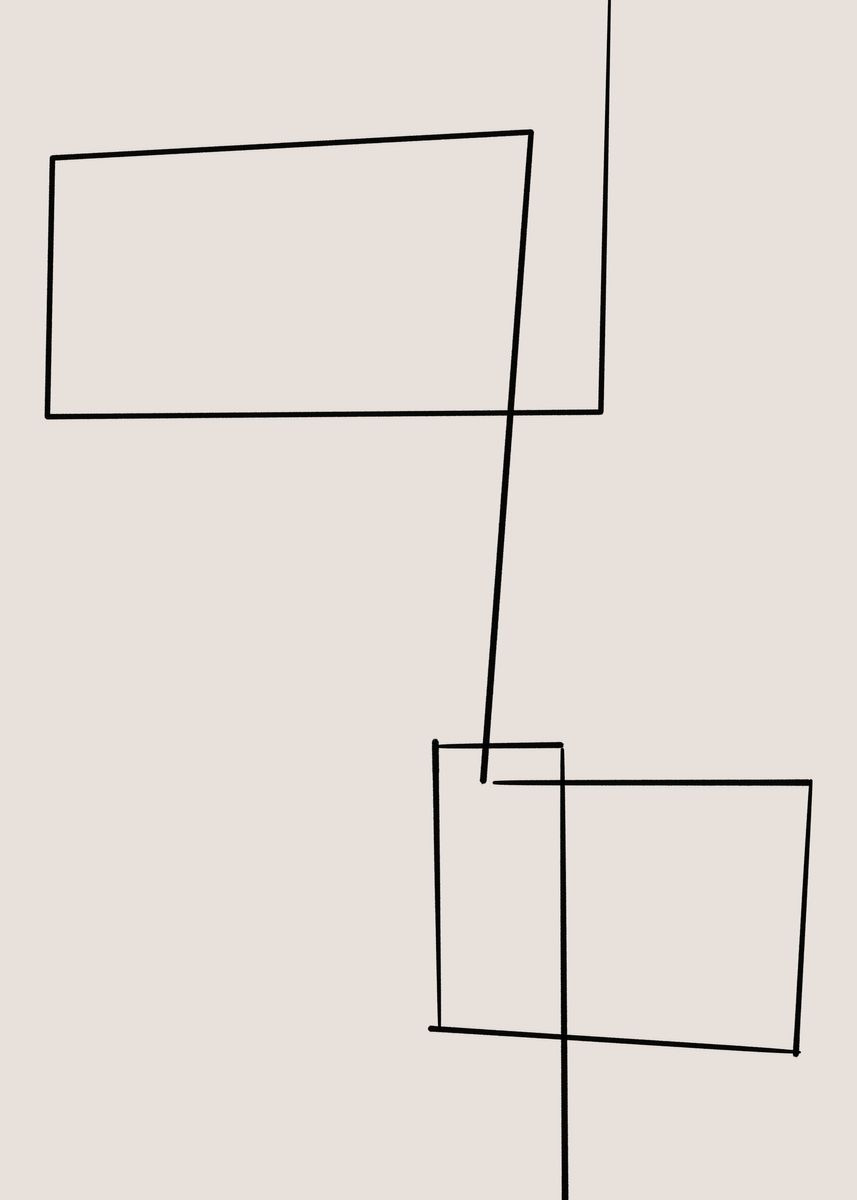 'Abstract Rectangles' Poster, picture, metal print, paint by dkDesign ...