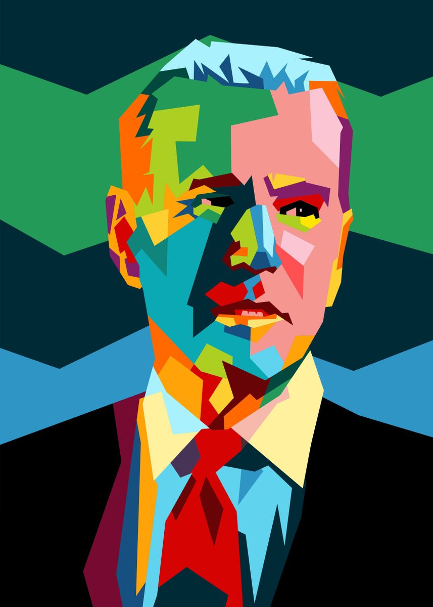 'Joseph Robinette Biden Jr' Poster, picture, metal print, paint by ...