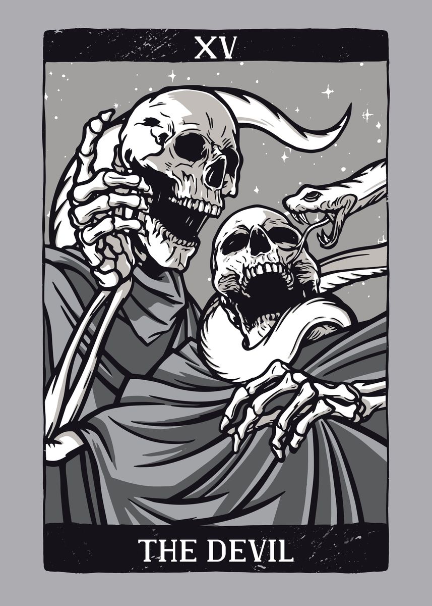 'The devil tarot ' Poster by Simon Darren | Displate