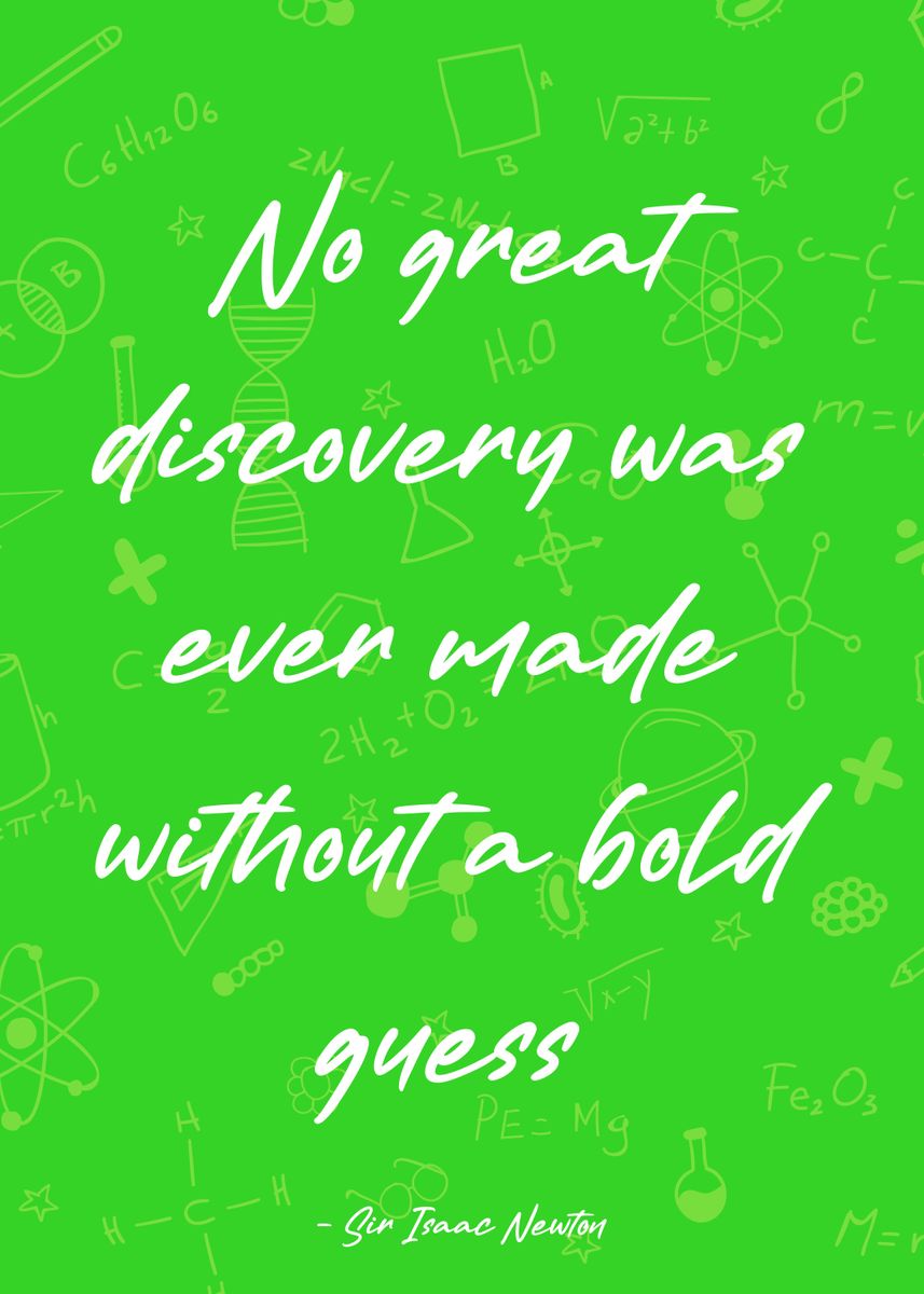 'Sir Isaac Newton Quote 3' Poster, picture, metal print, paint by ...