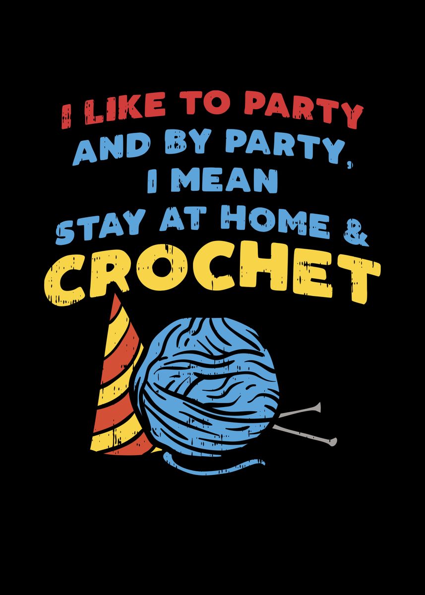'Crocheting Crochet Yarn' Poster, picture, metal print, paint by ...