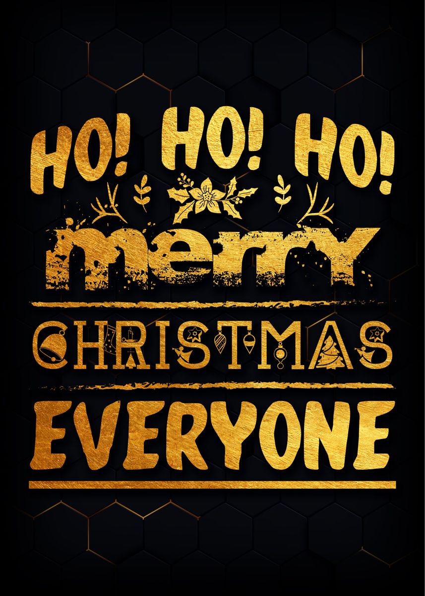 'HoHoHo Merry Christmas' Poster, picture, metal print, paint by Denis ...