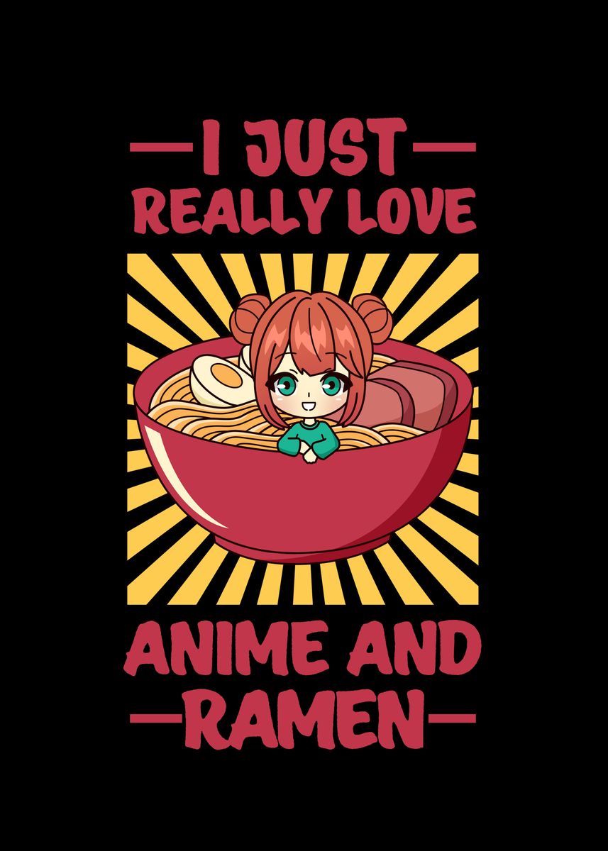 'Chibi Anime Girl Ramen' Poster by Alexander Roose | Displate