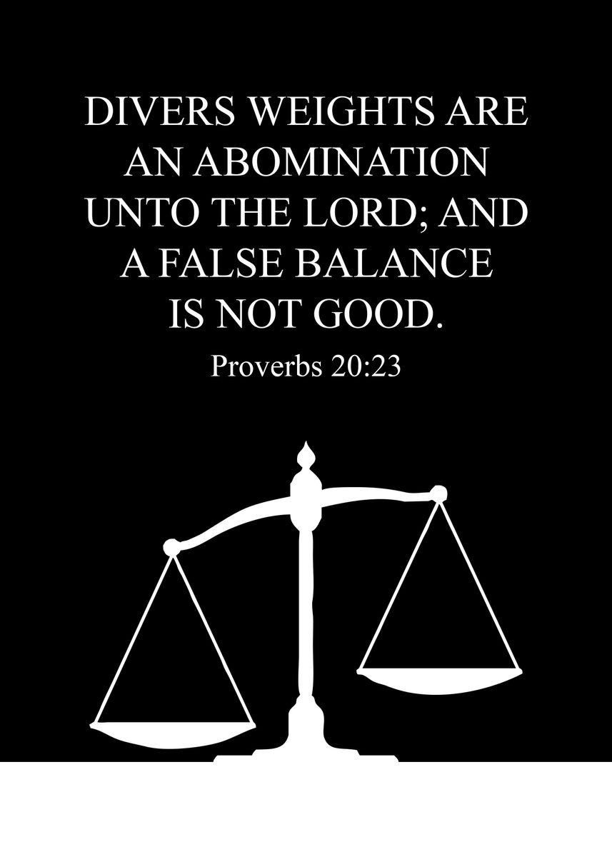 'Proverbs 20 23' Poster by ABConcepts | Displate