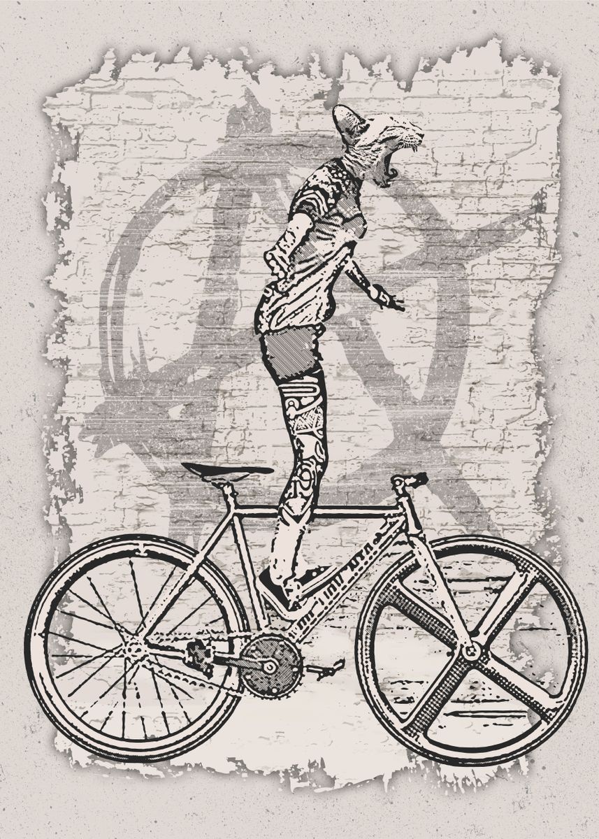 'Bike Punk' Poster by Ilya Danilov | Displate