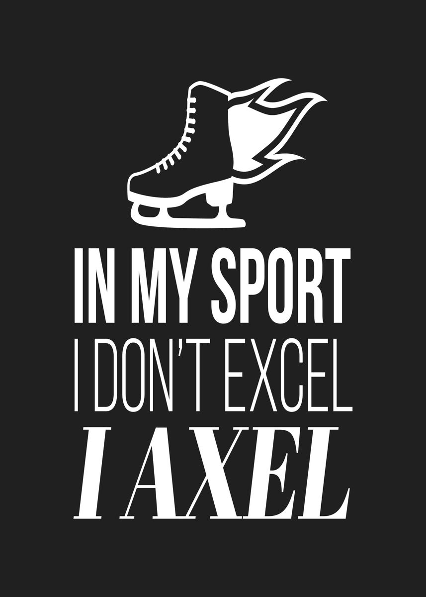 'Figure Skating I Axel' Poster, picture, metal print, paint by Mooon ...