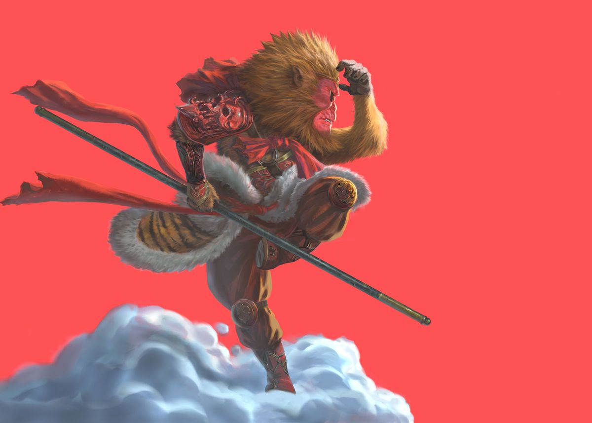 'The Monkey King' Poster by Meng Leong | Displate