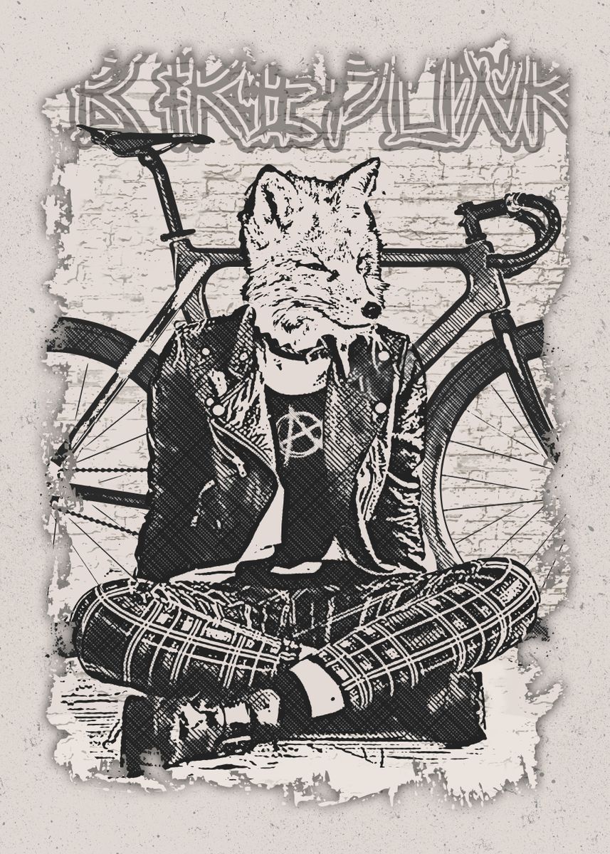 'Bike Punk' Poster, picture, metal print, paint by Ilya Danilov | Displate