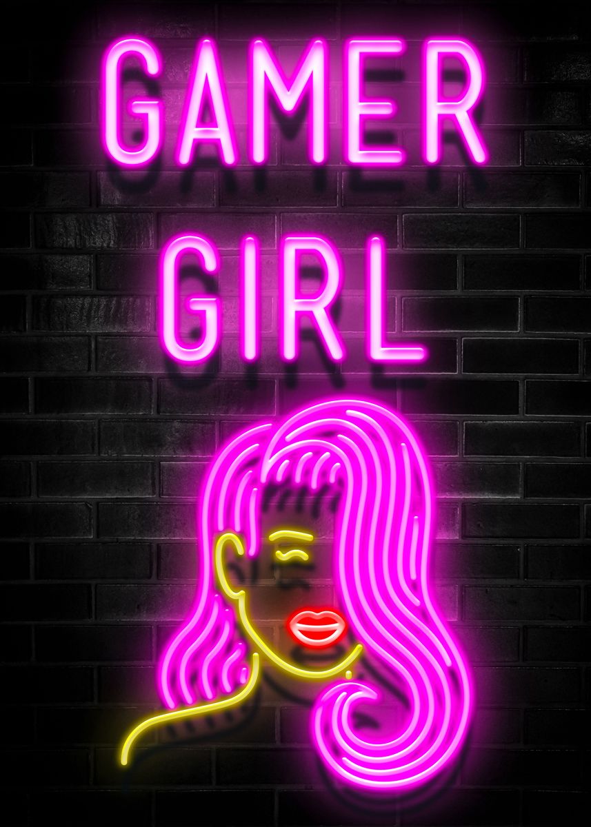 'GAMER GIRL' Poster by Reflection Quotes | Displate