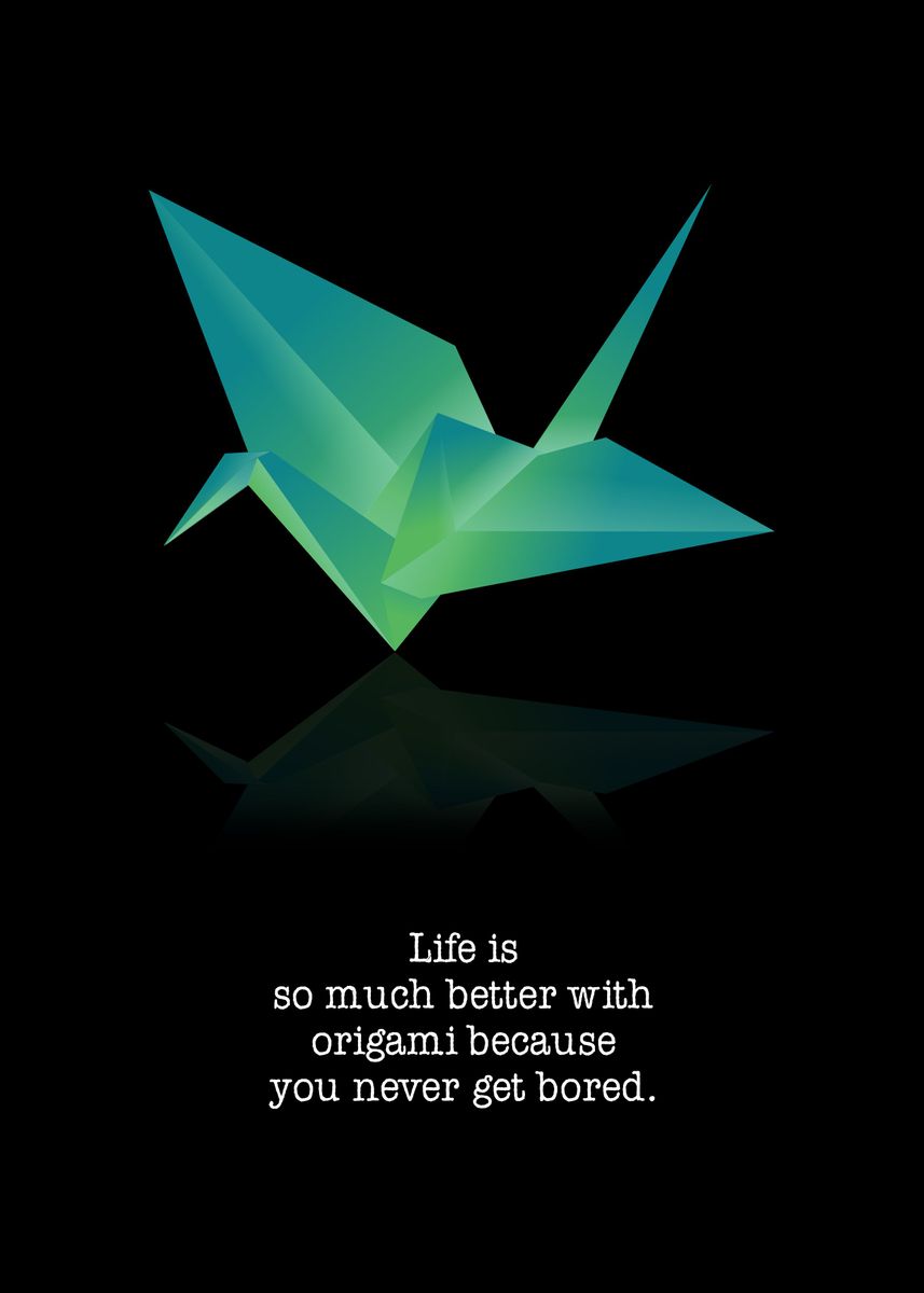 'Origami Wall Art Decor' Poster by Decoratier Qwerdenker | Displate