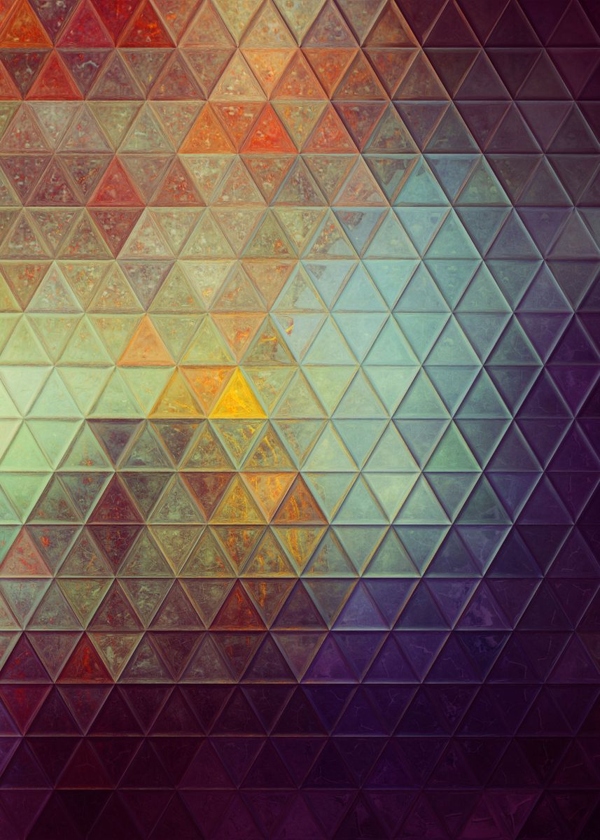 'Mosaic colors' Poster, picture, metal print, paint by JBJart Justyna ...