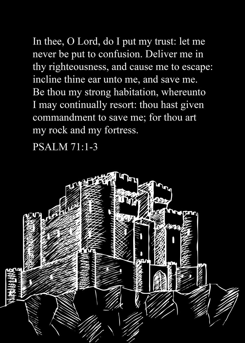 'Psalm 71 1 3' Poster, picture, metal print, paint by ABConcepts | Displate