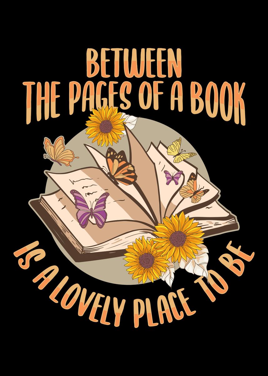 'Bookworm Bibliophile Book' Poster, picture, metal print, paint by ...