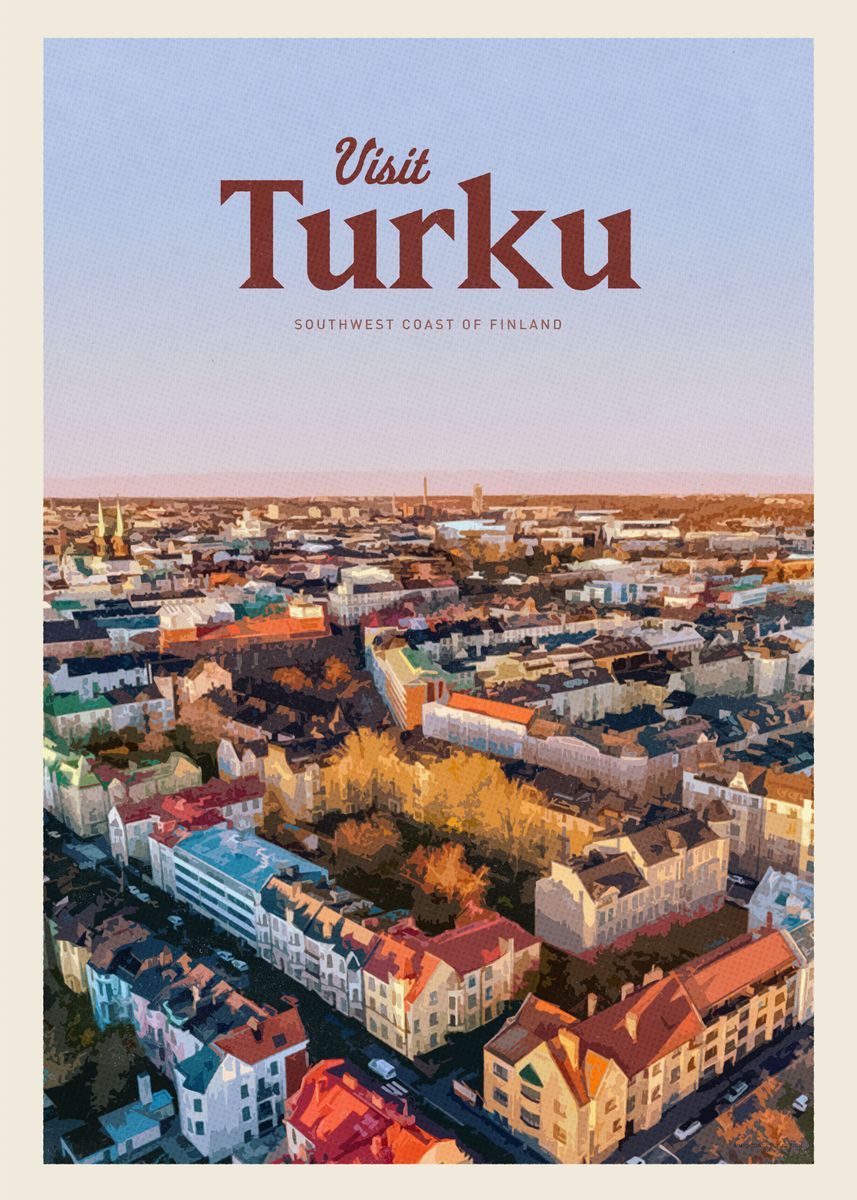 'Visit Turku' Poster by Mercury Club | Displate