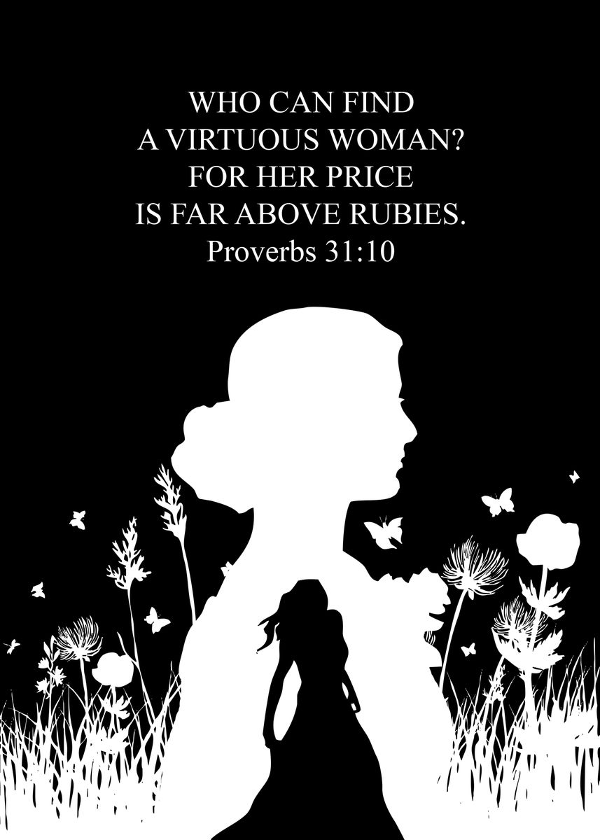 'Proverbs 31 10' Poster, picture, metal print, paint by ABConcepts ...