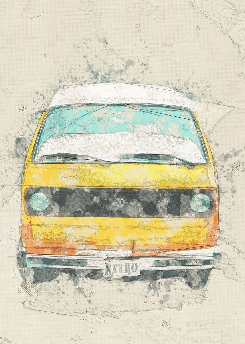 'VW classic ' Poster by Lembayung Senja Studio | Displate