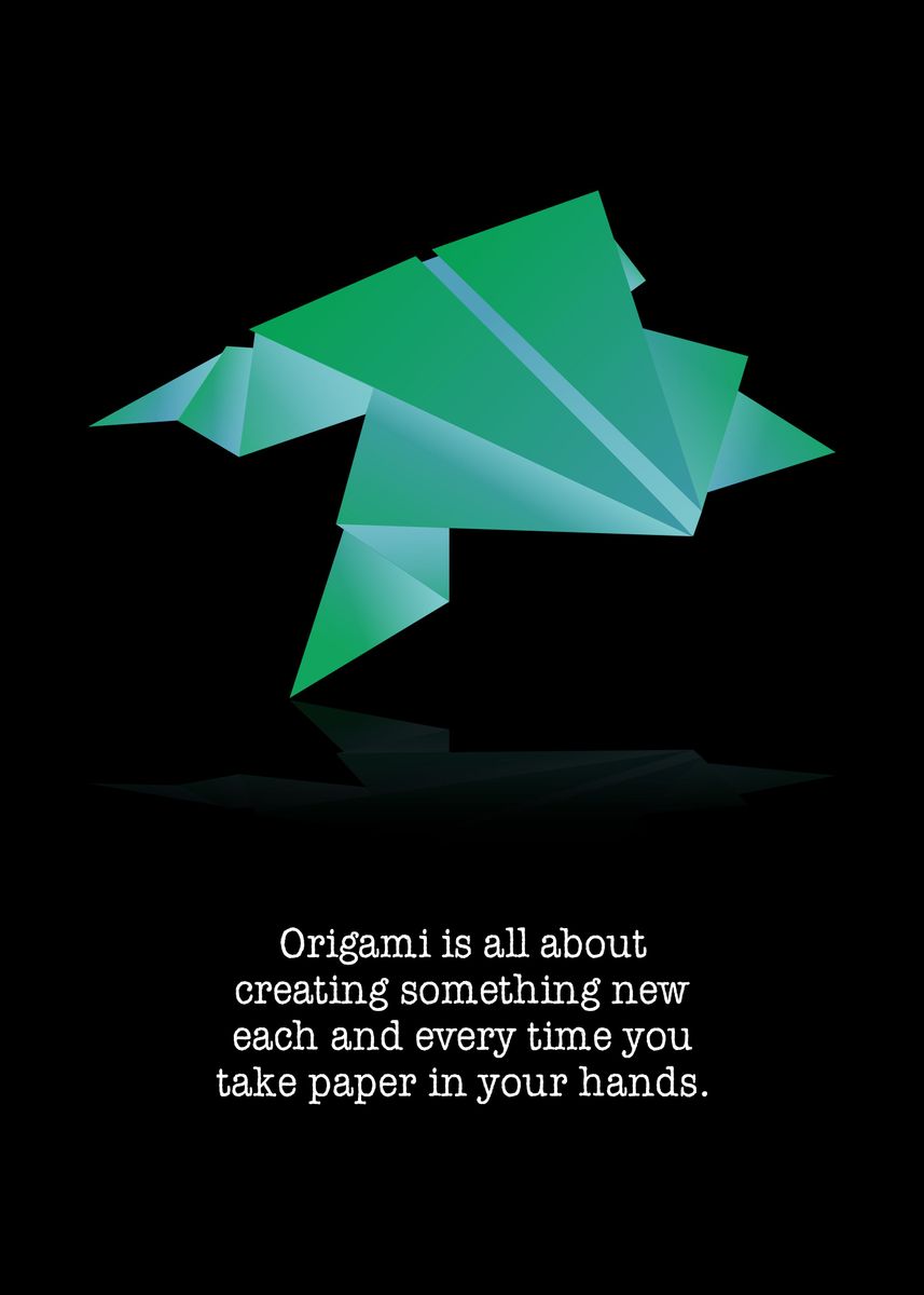 'Origami Wall Art Decor' Poster by Decoratier Qwerdenker | Displate