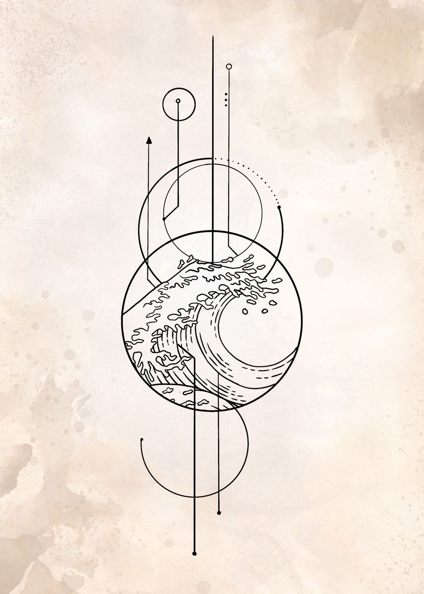 'geometric wave' Poster by kiryadi kiryadi | Displate