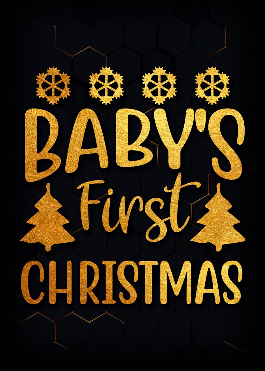 'Baby first christmas' Poster by Denis Siggers | Displate
