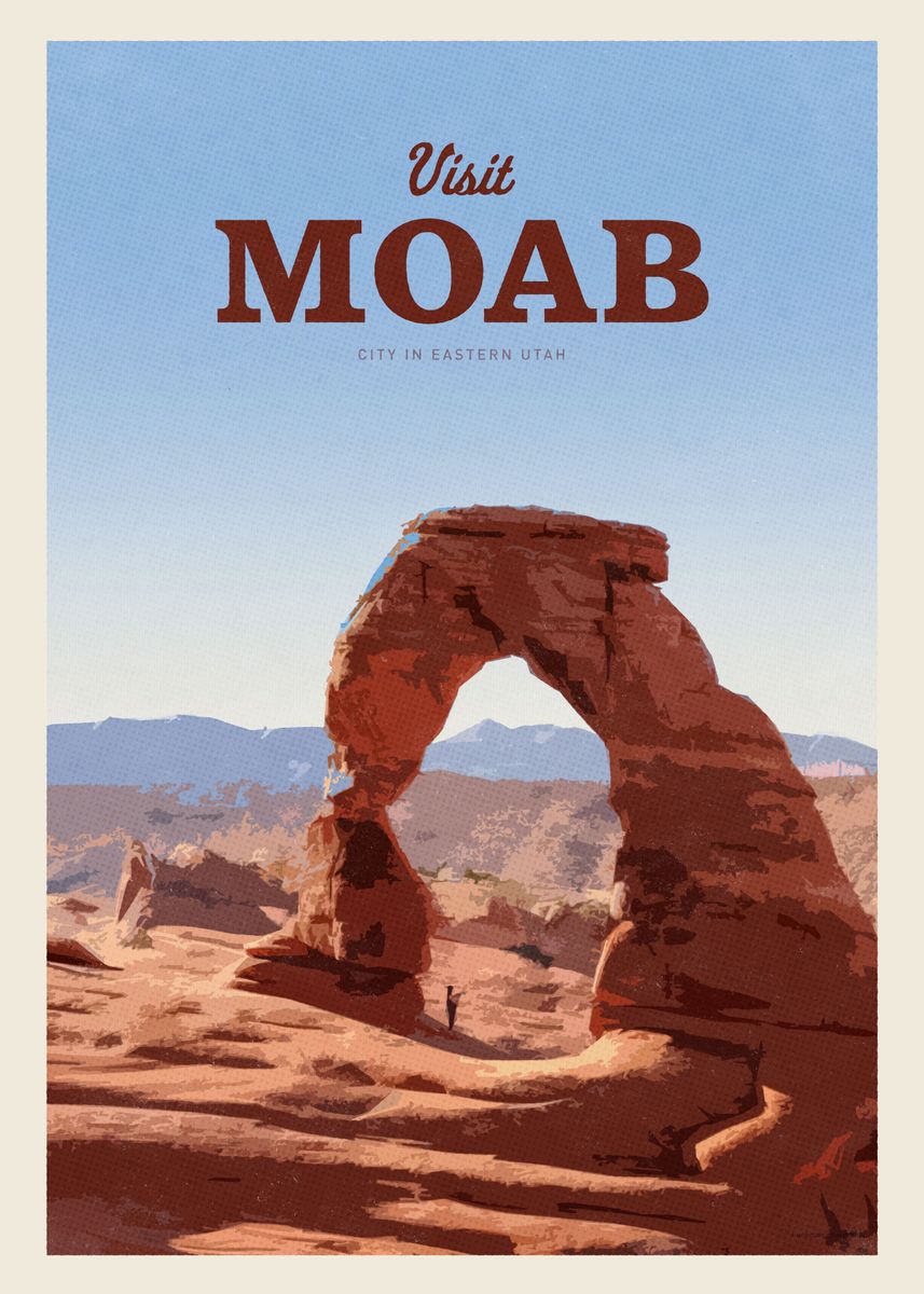 'Visit Moab' Poster by Mercury Club | Displate